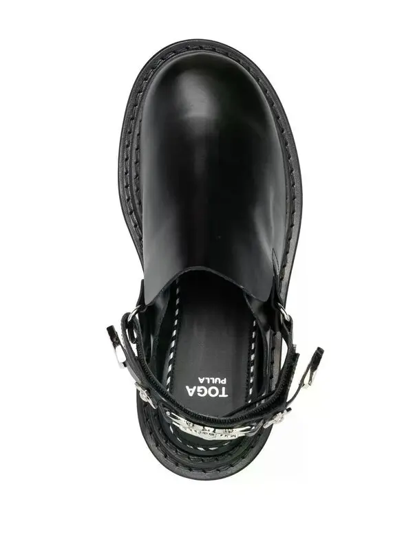 Toga Buckled Ankle-strap Flat Clogs
