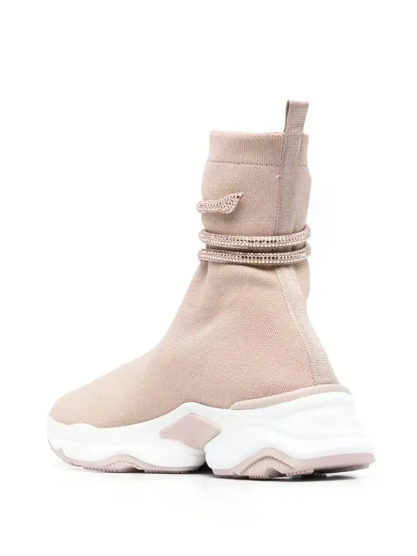 Rene Caovilla Glitter-wrap Sock-ankle Sneakers