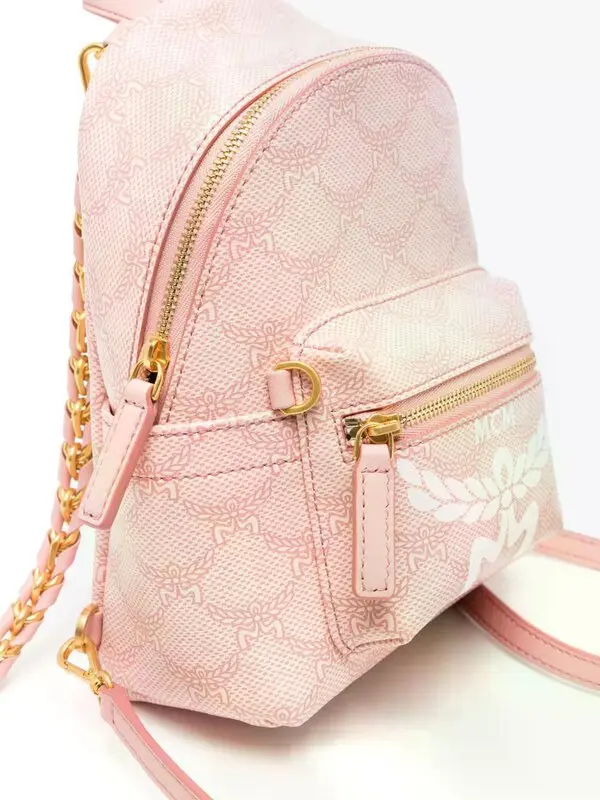 Mcm Small Stark Lauretos Monogram Backpack