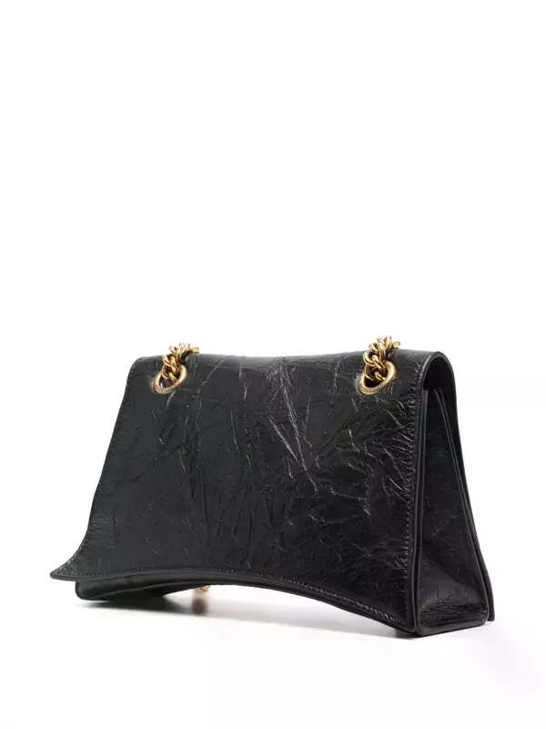 Balenciaga Small Crush Shoulder Bag - Black