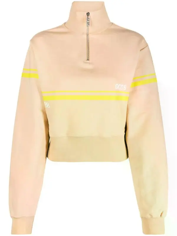 Gcds Logo-print Half-zip Sweatshirt