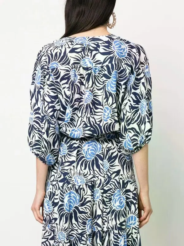 Diane Von Furstenberg Floral-print Cropped Top
