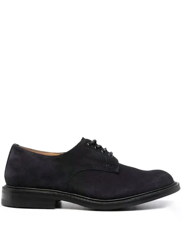 TRICKER'S Danielo Round-toe Derby Shoes - Blue