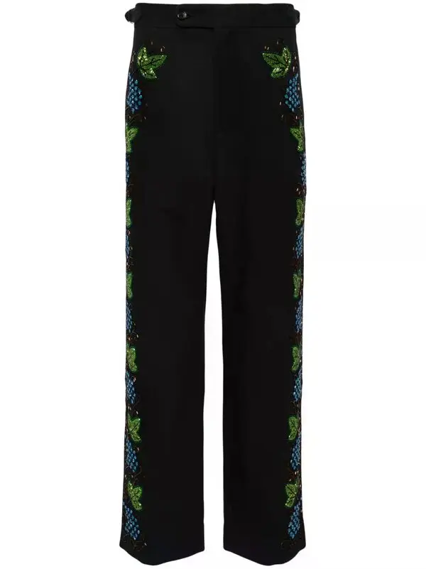 BODE Beaded Concord Embroidered Trousers