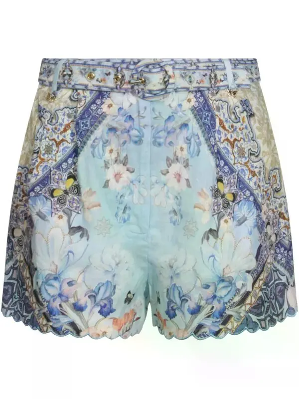 Camilla Printed Belted Shorts