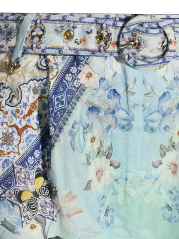 Camilla Printed Belted Shorts