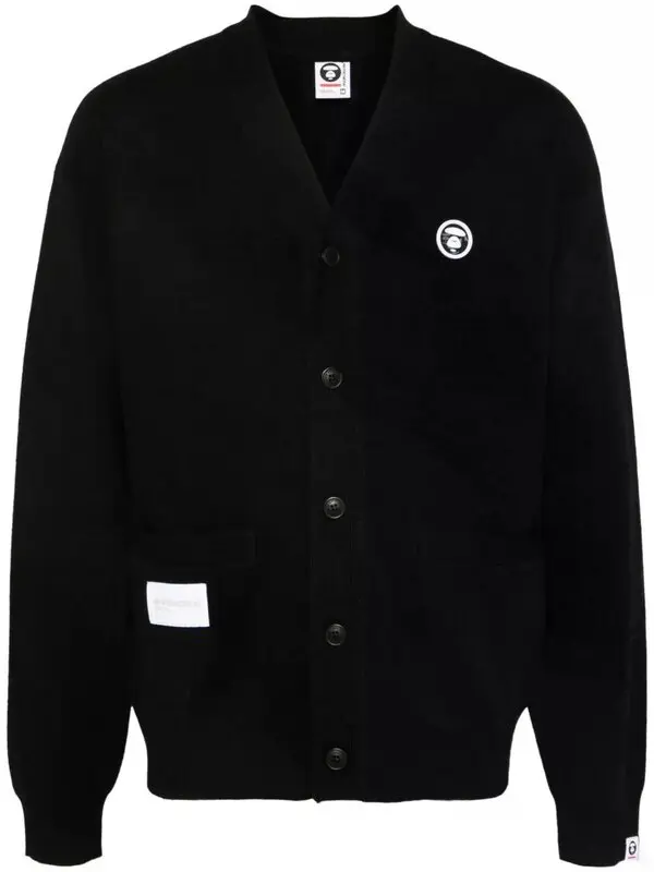 AAPE BY *A BATHING APE Logo Patched Cardigan