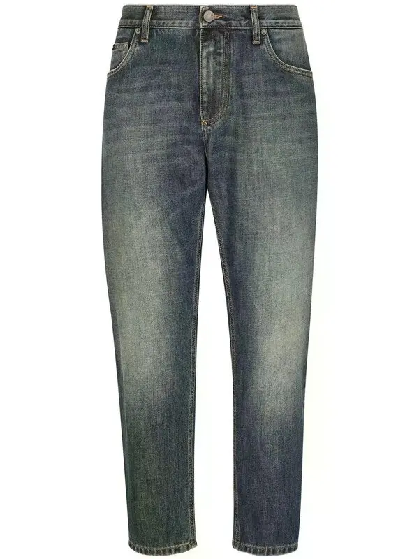 Dolce & Gabbana Logo-appliqué Loose Jeans