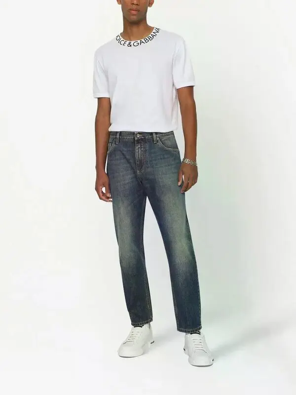 Dolce & Gabbana Logo-appliqué Loose Jeans