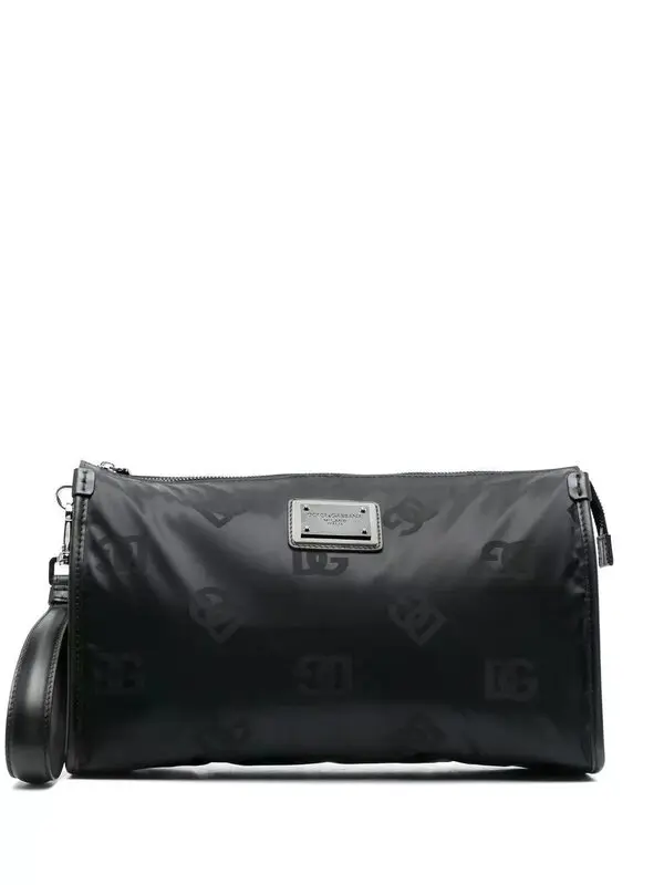 Dolce & Gabbana Logo-plaque Wash Bag - Black