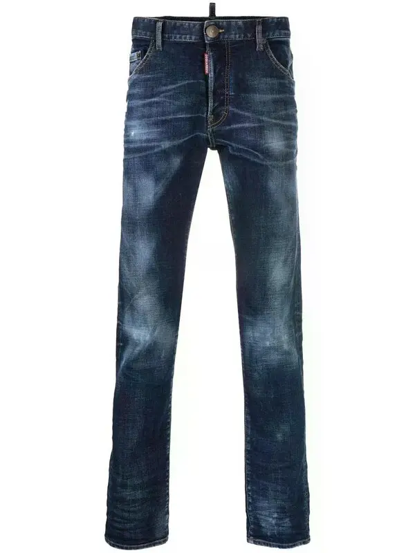 Dsquared2 Logo-patch Straight-leg Jeans