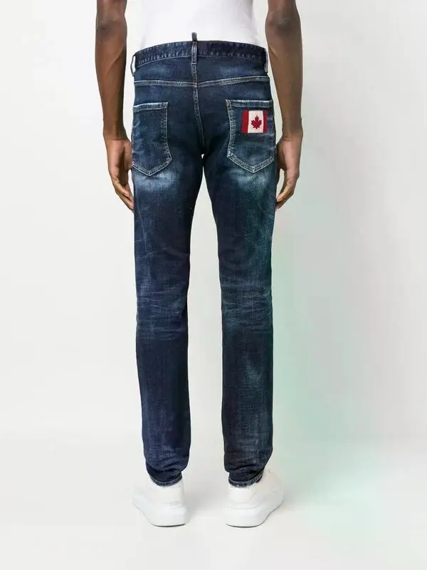 Dsquared2 Logo-patch Straight-leg Jeans