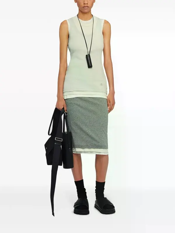 JIL SANDER Layered Cotton Tank Top