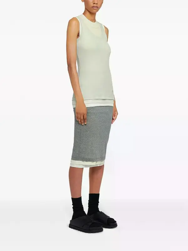 JIL SANDER Layered Cotton Tank Top