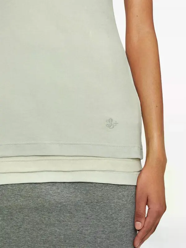 JIL SANDER Layered Cotton Tank Top