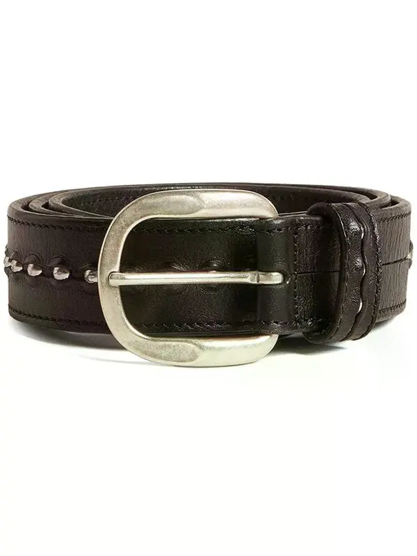 GOLDEN GOOSE Stud-embellished Belt - Black