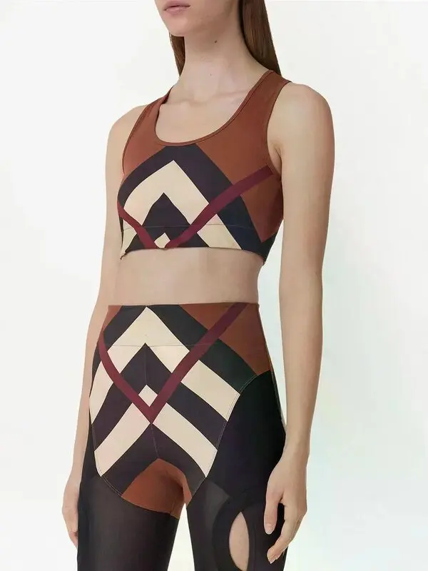 Burberry Chevron Check Cropped Top