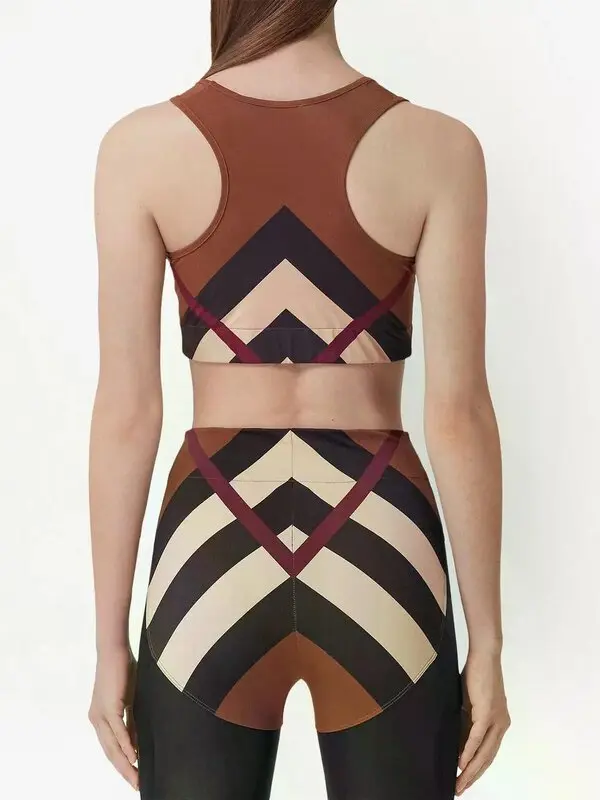 Burberry Chevron Check Cropped Top