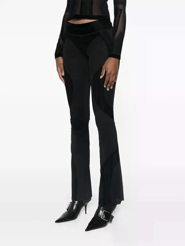 MISBHV Flocked Flared Trousers
