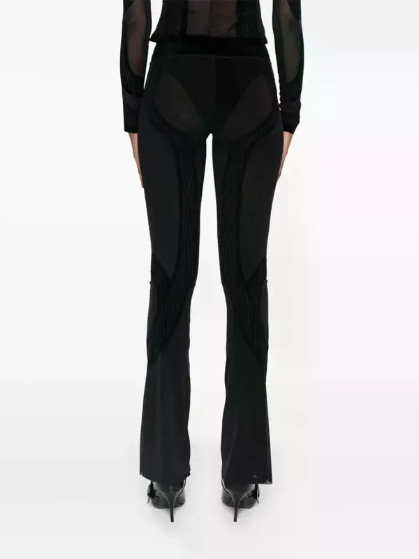 MISBHV Flocked Flared Trousers