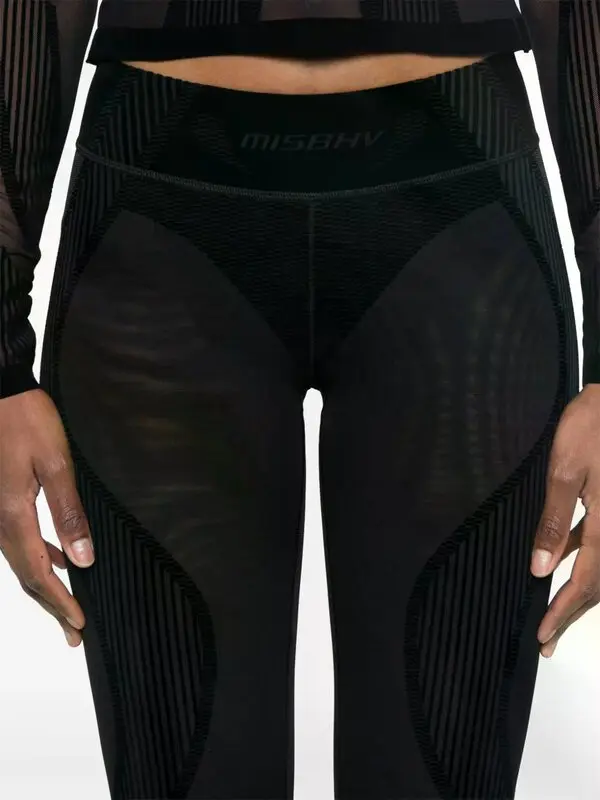 MISBHV Flocked Flared Trousers