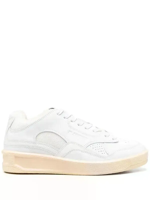 JIL SANDER Debossed-logo Low-top Sneakers - White