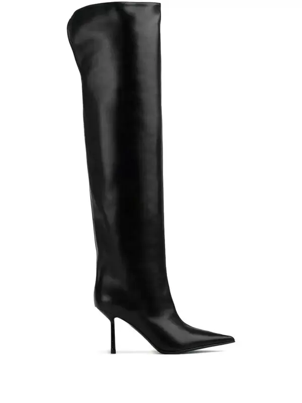 LE SILLA Bella 120mm Pointed-toe Leather Boots