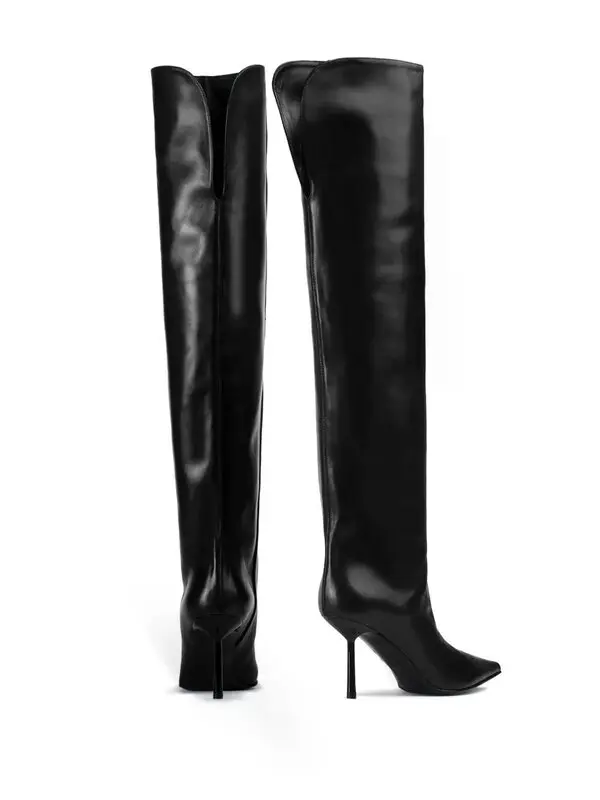 LE SILLA Bella 120mm Pointed-toe Leather Boots