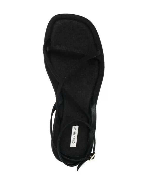 GIABORGHINI Rosie Crossover-strap Sandals - Black