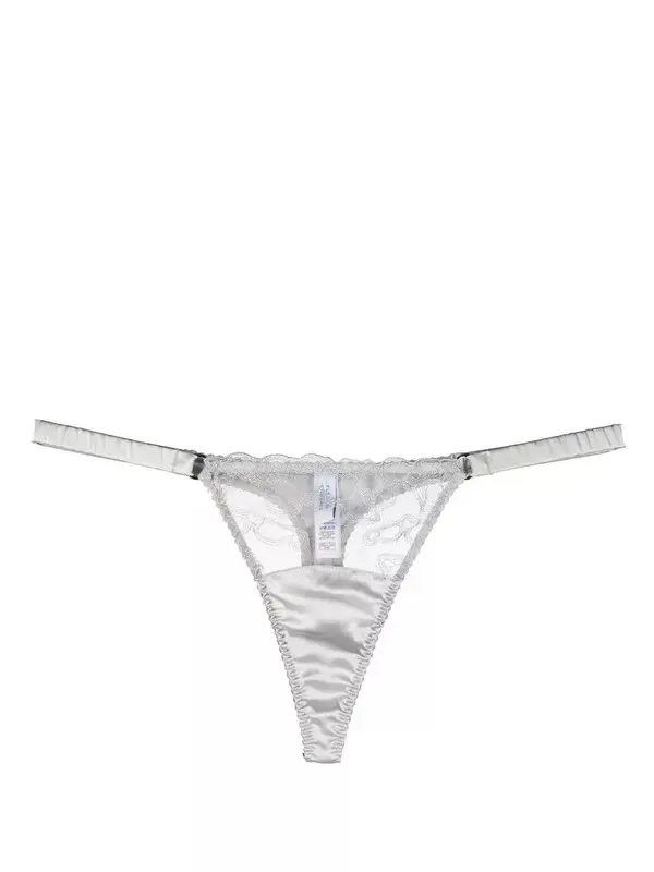FLEUR OF ENGLAND Sigrid Lace Thong - Grey