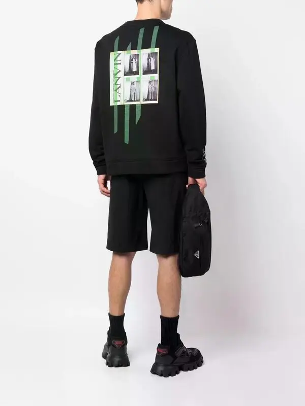 LANVIN Photograph-print Long-sleeve Sweatshirt