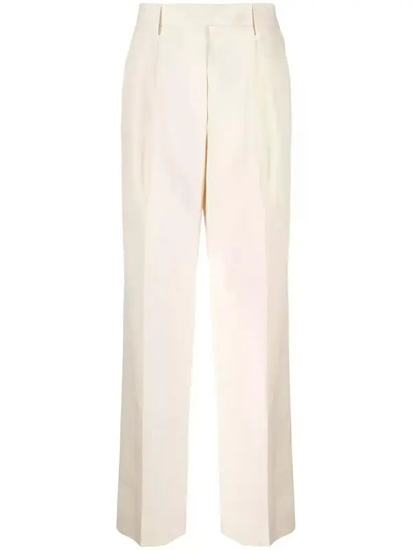 Prada Pressed-crease Tailored Trousers - Neutrals