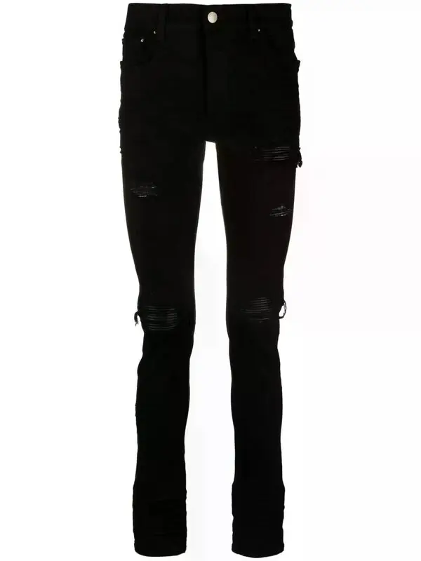Amiri Mx1 Distressed Italian Stretch Denim Jeans