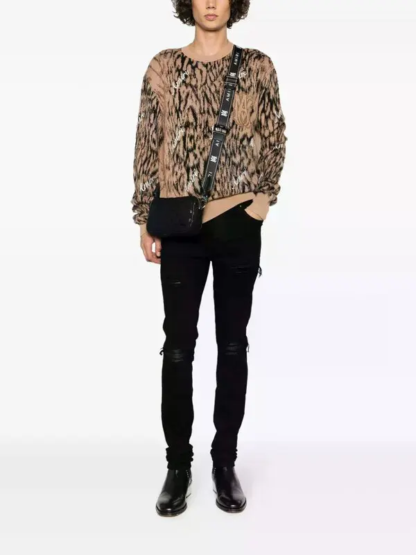 Amiri Mx1 Distressed Italian Stretch Denim Jeans