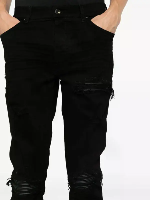 Amiri Mx1 Distressed Italian Stretch Denim Jeans