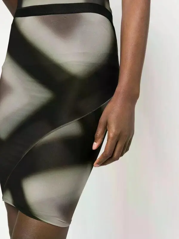 Rick Owens Patterned Midi Skirt - Black