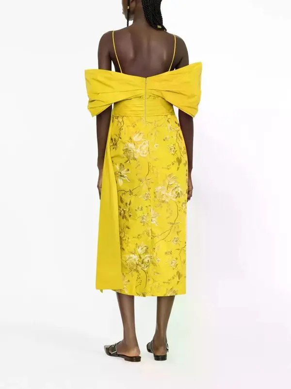 Erdem Evora Off-shoulder Embroidered Dress