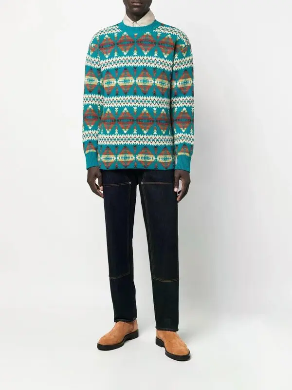 Junya Watanabe Intarsia-knit Wool Jumper
