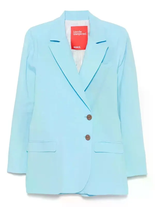 MERCI Single-breasted Blazer - Blue