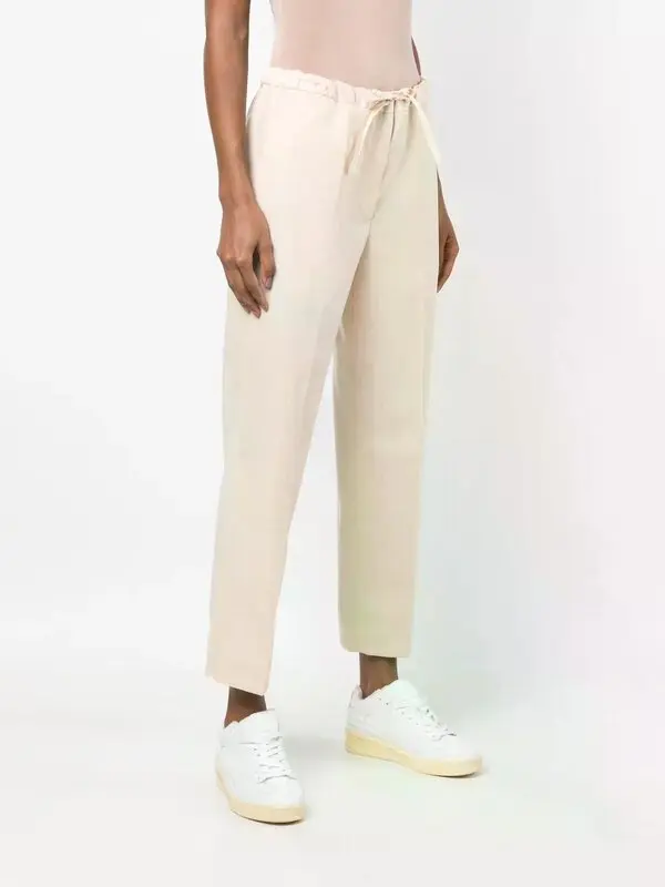 JIL SANDER Drawstring Cropped Trousers