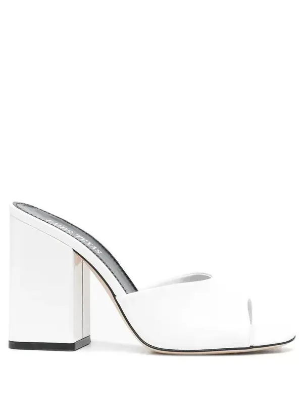 Paris Texas Calf Leather Block Heel Sandals