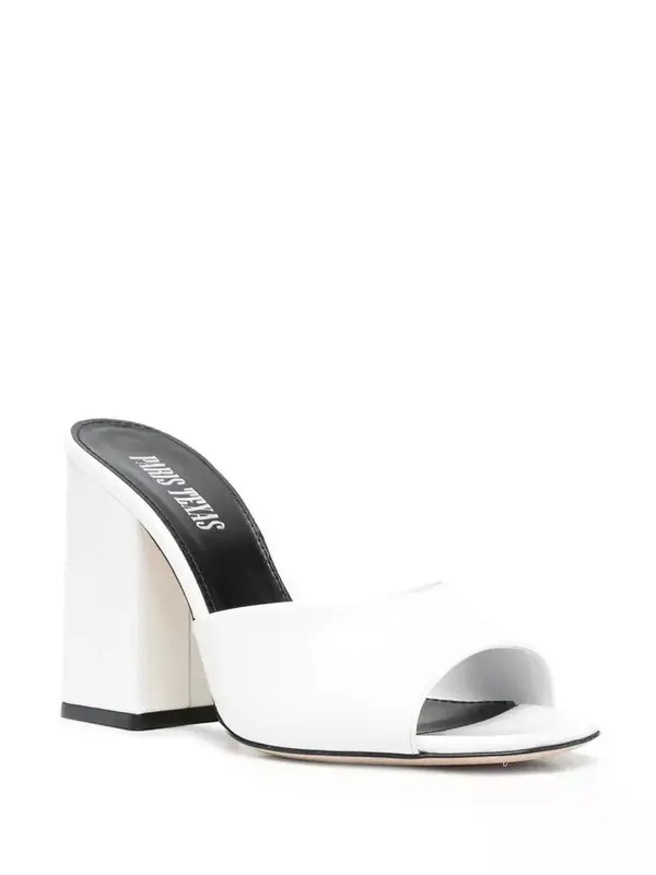 Paris Texas Calf Leather Block Heel Sandals