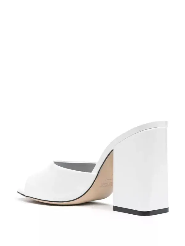 Paris Texas Calf Leather Block Heel Sandals