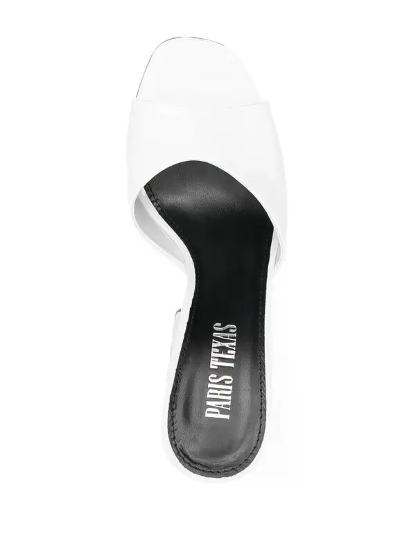 Paris Texas Calf Leather Block Heel Sandals