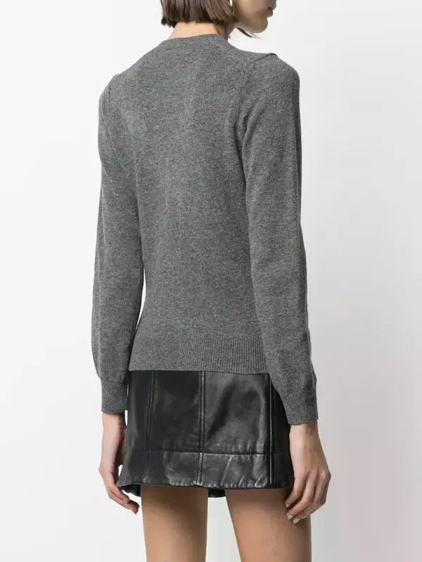Play Comme Des Garcon Embroidered Motif V-neck Jumper