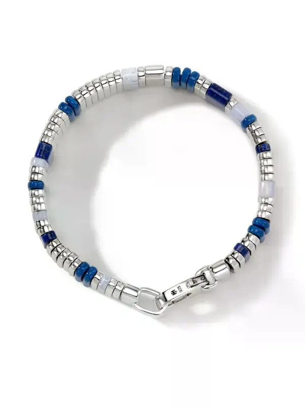 John Hardy Sterling Lapis Lazuli And Agate Colour-block Bracelet