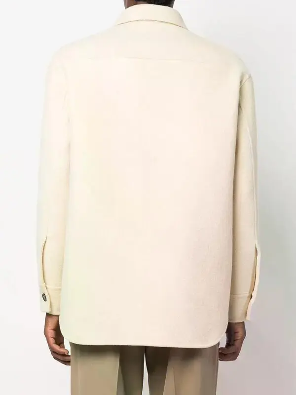 JIL SANDER Button-up Long-sleeved Shirt Jacket - Neutrals