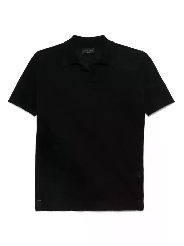 ROBERTO COLLINA Linen T-shirt - Black