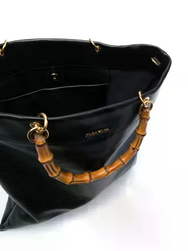 JIL SANDER Bamboo-handle Leather Tote Bag
