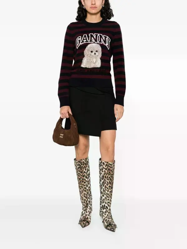 GANNI Intarsia-knit Jumper